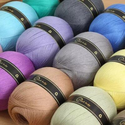 150G Colorful Fine Cotton Yarn for Hand Knitting Silk Cotton
