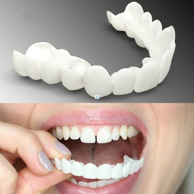 Silicone Upper  Lower False Teeth Veneers Dentures Fake