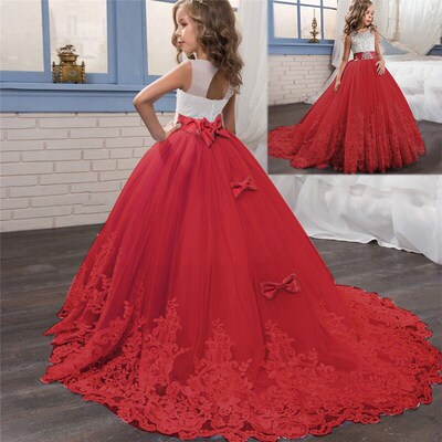 Girls Christmas Dress For Kids Wedding Evening Party Bridesm