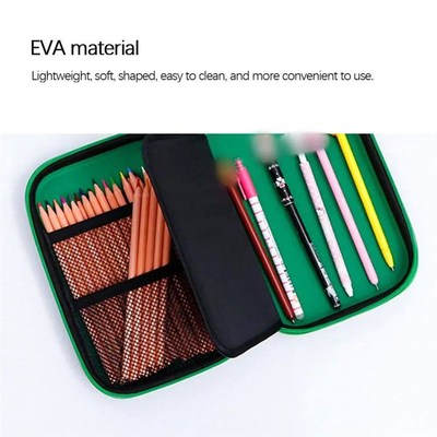 Mosaic PU Pencil Case EVA Stationery Storage Bag with Compar