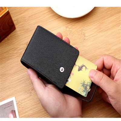 Men Credit Card Holder Leather Purse for Cards Case Wallet f