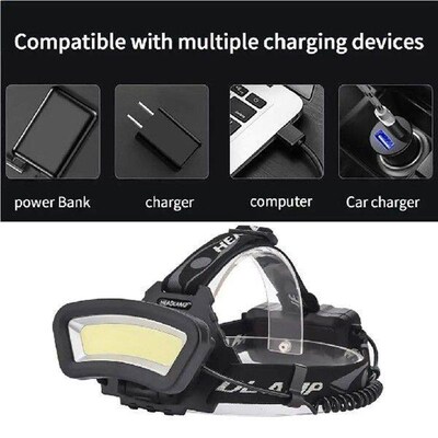 Head Lamp ABS COB 4 Models Floodlight Light-weight