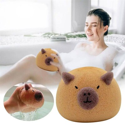 Wash Blistering Capybara Bath Sponge Ball Body Exfoliate Hou