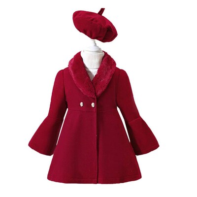 Girls Winter Solid Color Fashion Long Flare Sleeves Versati