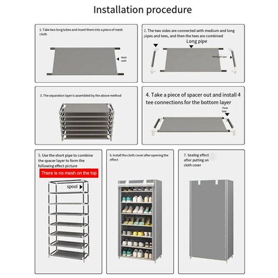 10 Layers Shoe Cabinet with ver Dustproof Shoes Storage Rack
