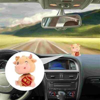 Calf Bobble Head Animal Shaking Desk Decor Toys Car Shake