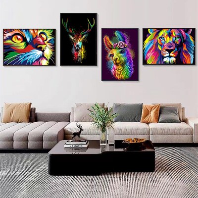 Diy Paint By Numbers Animal Kit Oil Painting By Number On  C