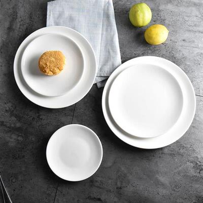 Steak plate white ceramic Western food plate plates set 盘子