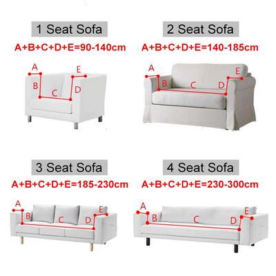 Waterproof L Shape Corner Sofa Cover 1/2/3/4 Seaters Jacquar