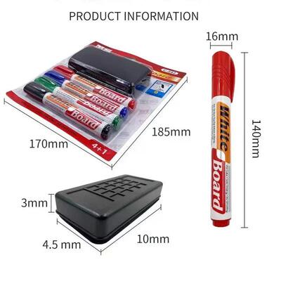4Pcs Color Erasable Whiteboard Marker Pen With White Board E
