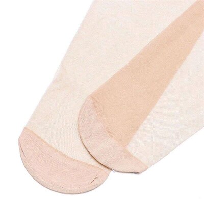 Oversize Hosiery High Knee Black White Red Cuff Tights Rib T