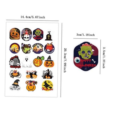 Halloween gift seal stickers with cartoon decorations skulls