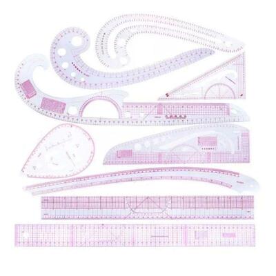 9 Pieces Metric Clothes Curve Sewing Ruler  Set Drawing Sten