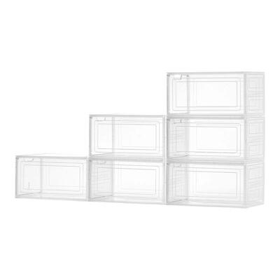 SucceBuy Shoe Storage Boxes Clear Stackable Shoe Boxes Stora