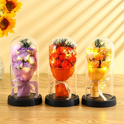 Preserved Flower Glass ver Bouquet Chinese Valentines Day G