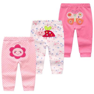 3Pcs/lot Cartoon Print Baby Pants Cotton Baby Leggings Autum