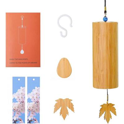 Bamboo Wind Chimes,C G F D Chord Windbell Chime Bells Gift f