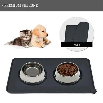 New Dog Food Mat Solid Color Silicone Pet Food Pet Washing