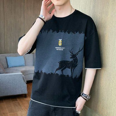Mens bottoming shirt summer clothes handsome new short-slee
