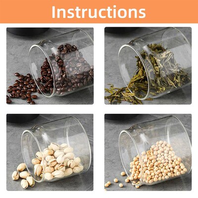 Vacuum Sealed Jar Coffee Bean Storage Bottle Kitchen Food Gr