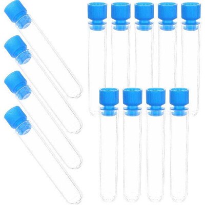 50 Pcs Small Vials Test Tubes for Laboratory Transparent