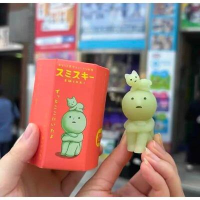 Smiski Blind Box Toy Luminous Elf Bathroom Fitter Action