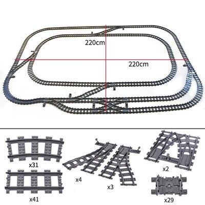 City High-tech Trains Flexible Tracks Forked Straight Curved