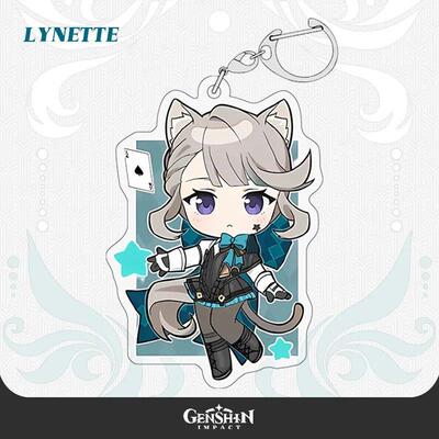 Lyney Lynette gantungan kunci permainan Genshin dampak penyi