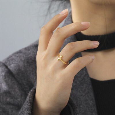 Stainless Steel Zodiac Rings 12 Constellations Open Ring for