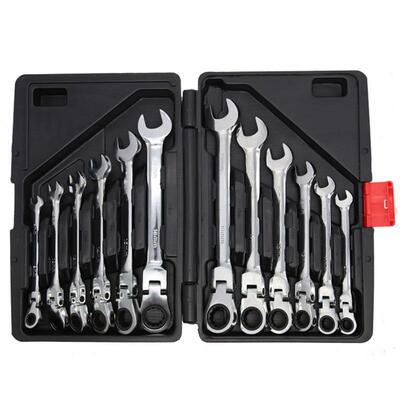 12pc ratchet wrench两用棘轮扳手活动 固定头 汽修工具72齿