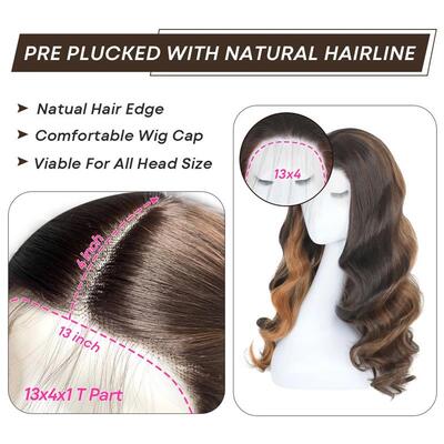 Body Wave Lace Front Wigs Highlight Lace Frontal Wigs Synthe