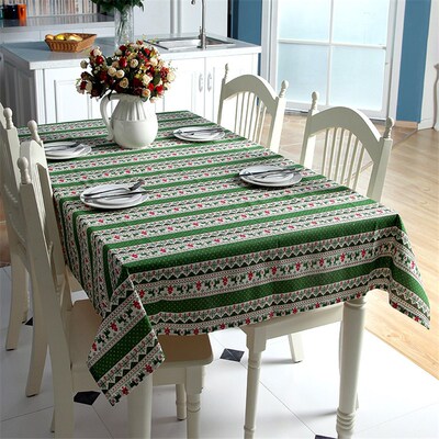 Christmas Tablecloth For Table Decor Snowflake Polyester-cot