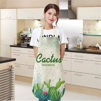 Cactus pattern For home and kitchen House cleaning Apron