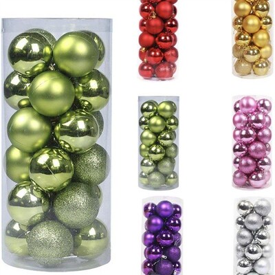 Electroplated Painted Baubles:Xmas Holiday Tree HangingDecor
