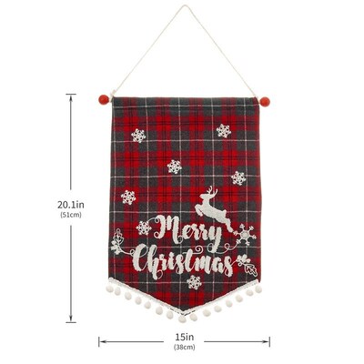 1PC Christmas party decoration hanging flags hanging cloth