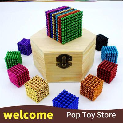 Colorful Magnetic Ball Toys Metal DIY Magnet Balls Block