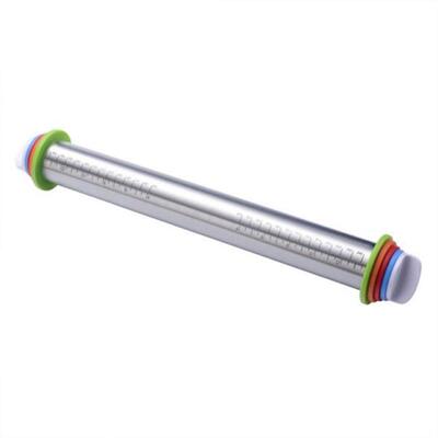 17inch Adjustable Stainless Steel Rolling Pin With Dough Mat