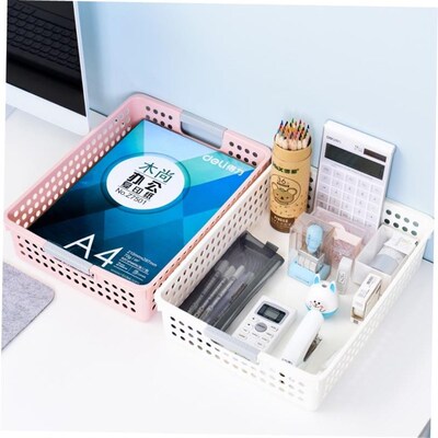 Basket office storage basket plastic A4 basket magazine rac1