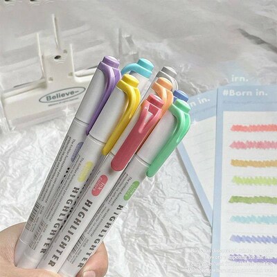 5 Colors/box Pastel Highlighter Pen Set Drawing Student Stat