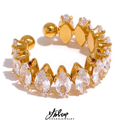 Yhpup Waterproof Luxury Shiny 3A Cubic Zirconia Exquisite St