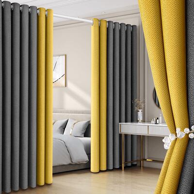 Blackout curtains bedroom modern minimalist style Nordic