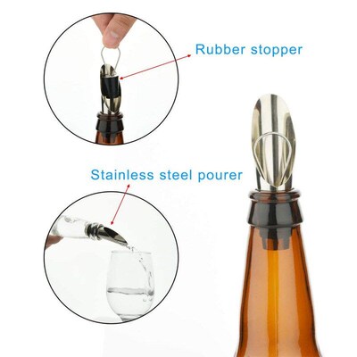 Stainless Steel Wine Pourer Wine Preserver Stopper Bottle St
