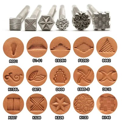 Carving Leather Craft Stamps Kit Metal Leather Working Saddl