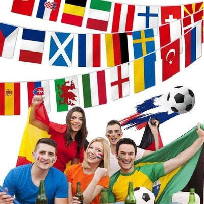 2024 Country Flags 10M 24 Countries Hanging String Flags 24
