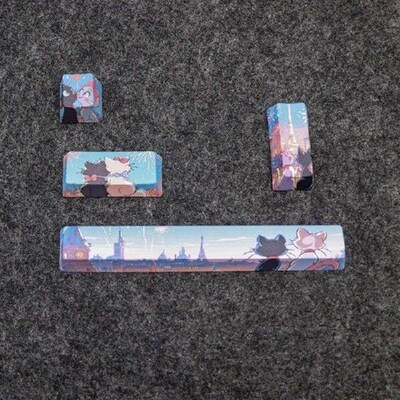 PBT Keycap Set OEM Height For Esc Enter 6.25u Spacebar 4PCS