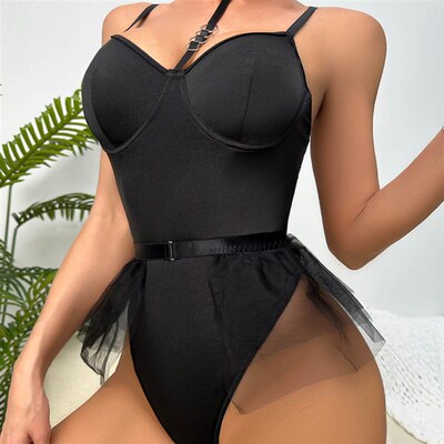 New style sexy lingerie with mesh suspender, sleepwear, pas