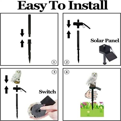 Solar Lamp Owl Animal Solar Garden Lights Solar Powered Sola