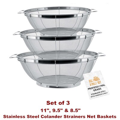 Colander Strainers Net Baskets Kitchen Cooking Mesh Sieve