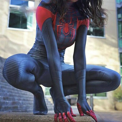 Halloween Woman Spiderman Miles Morales PS Cosplay Costume