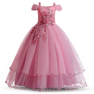 Kid Wedding Dresses for Girls Elegant Flower Princess Long G